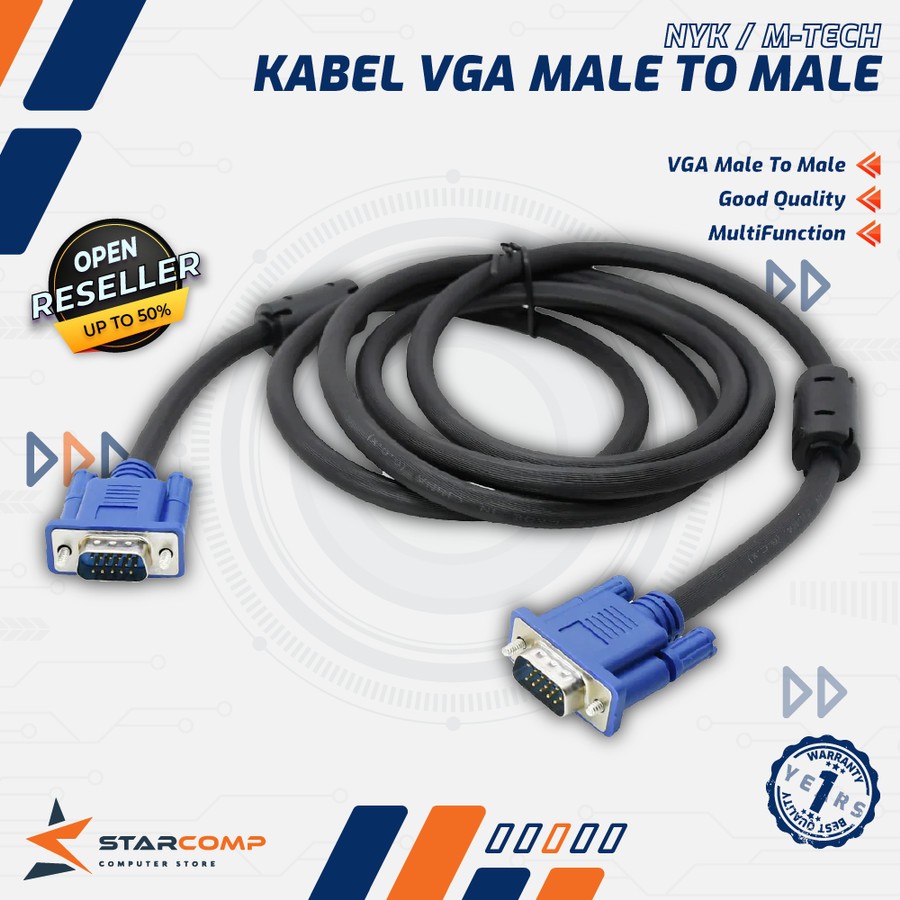 Jual Kabel VGA Male to Male NYK | Shopee Indonesia