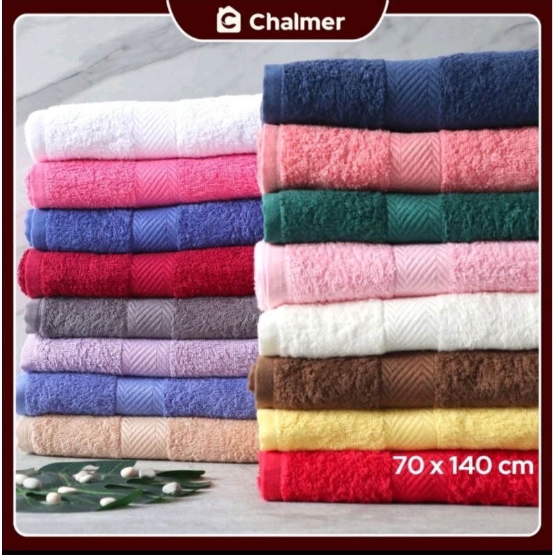 Jual handuk katun chalmer 70 cm x 140 cm - classic color. | Shopee ...