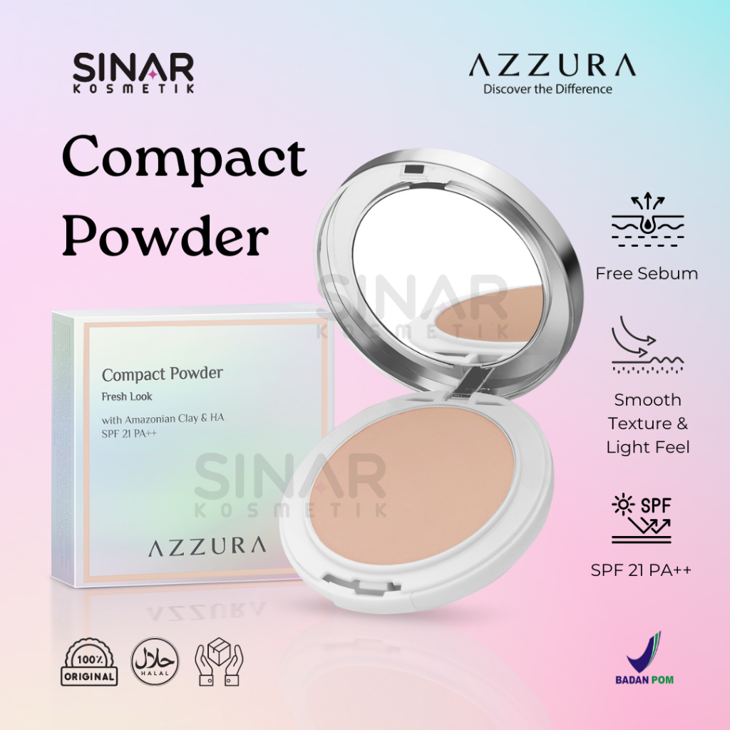 Jual Azzura Compact Powder - Bedak Padat | Shopee Indonesia