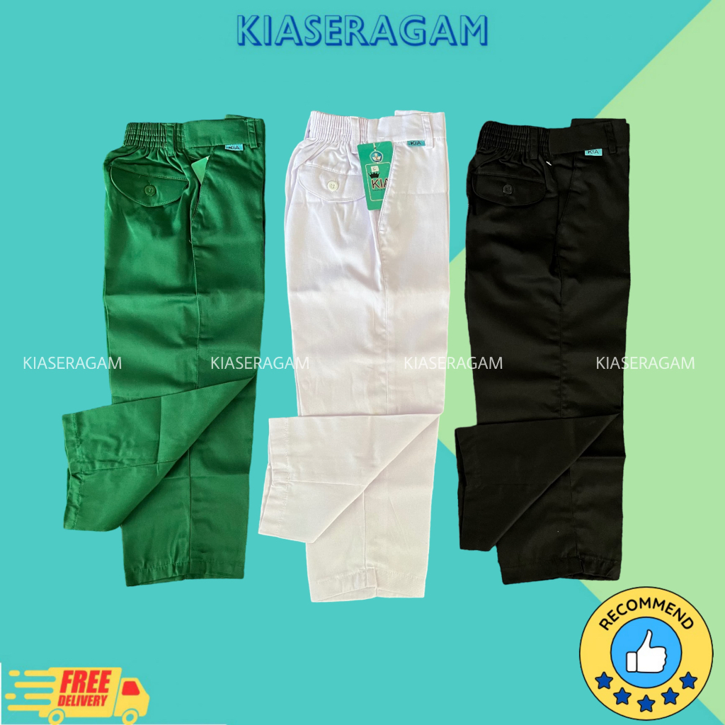 Jual Seragam celana sekolah TK SD putih hitam panjang l seragam sekolah TK SD | Shopee Indonesia