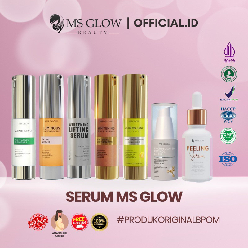 Jual MS GLOW - SERUM/LUMINOUS GLOWING SERUM/WHITENING LIFTING SERUM ...