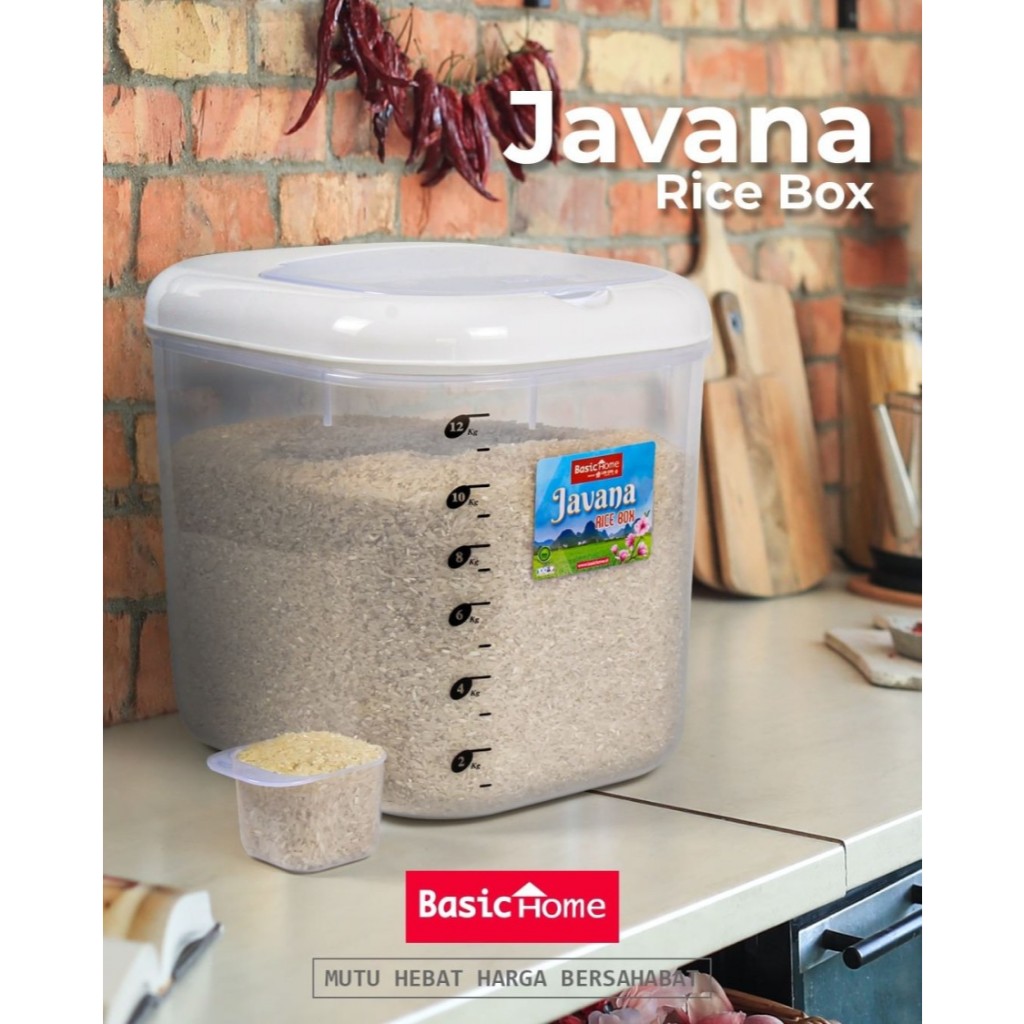 Jual Tempat Beras 6kg & 12kg, Javana Rice Box Basic Home BRB-1 BRB-2 | Shopee Indonesia