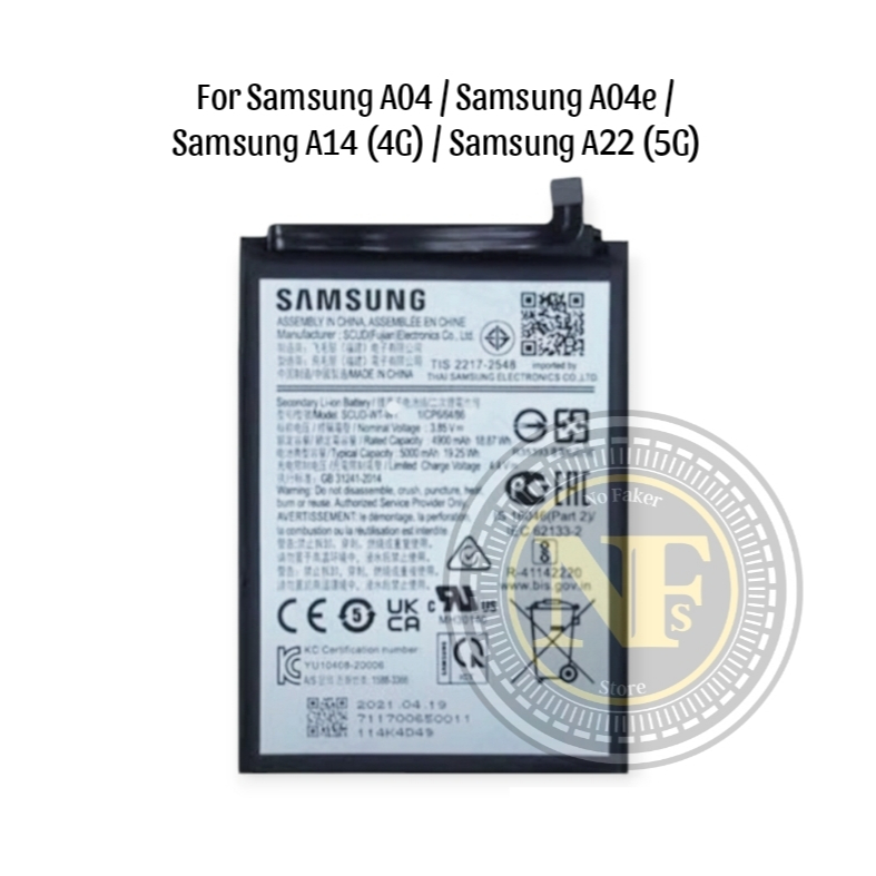 Jual Baterai Samsung A04 / A04e / A14 (4G) | Batre / Batrai A22 5G ...