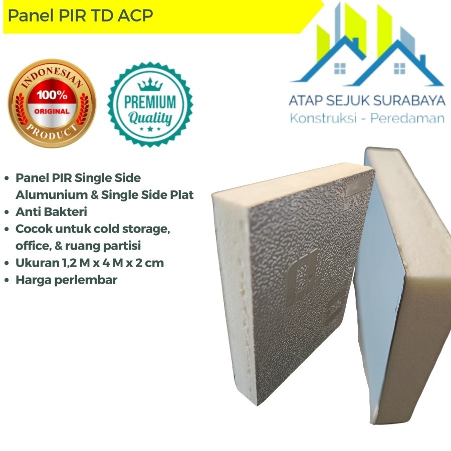Jual Panel PU / PIR Smooth merk TD Acp - Panel Ducting TDI | Shopee Indonesia