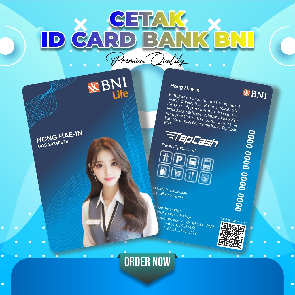 Jual CETAK ID C4RD BANK BNI FREE DESAIN BISA SATUAN PREMIUM QUALITY by ...
