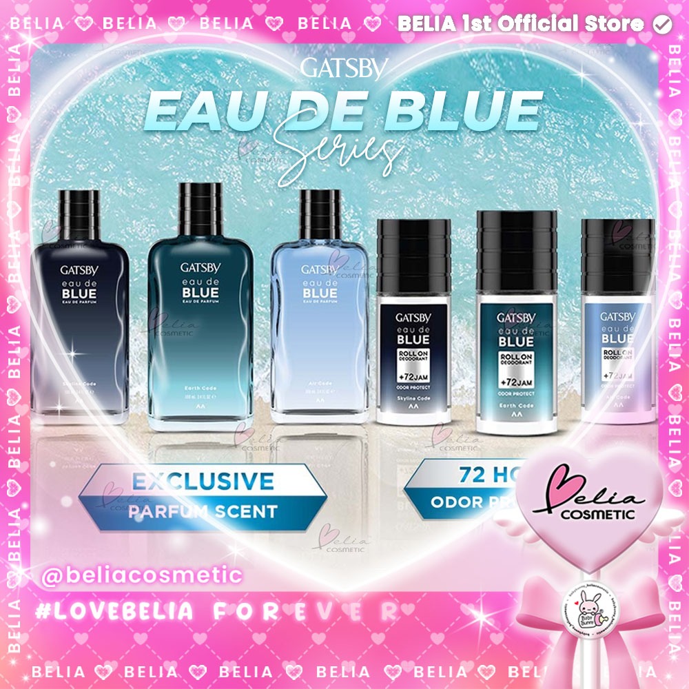 Jual BELIA GATSBY Eau De Blue Series | Roll On Deodorant 50ml | Eau De ...