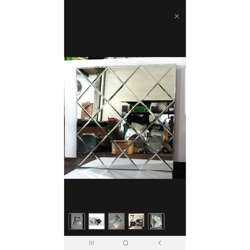 Jual Custom 100x210 Tebal 3mili Bevel 1cm FREE PACKING KAYU DAN DOUBLE ...