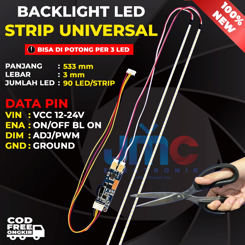 Jual BACKLIGHT LED LIDI STRIP STRIPS UNIVERSAL MULTI PLUS INVERTER ...
