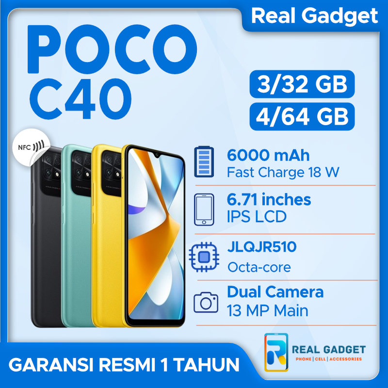 Jual Poco C40 4/64 - 3/32 Resmi Murah | Shopee Indonesia