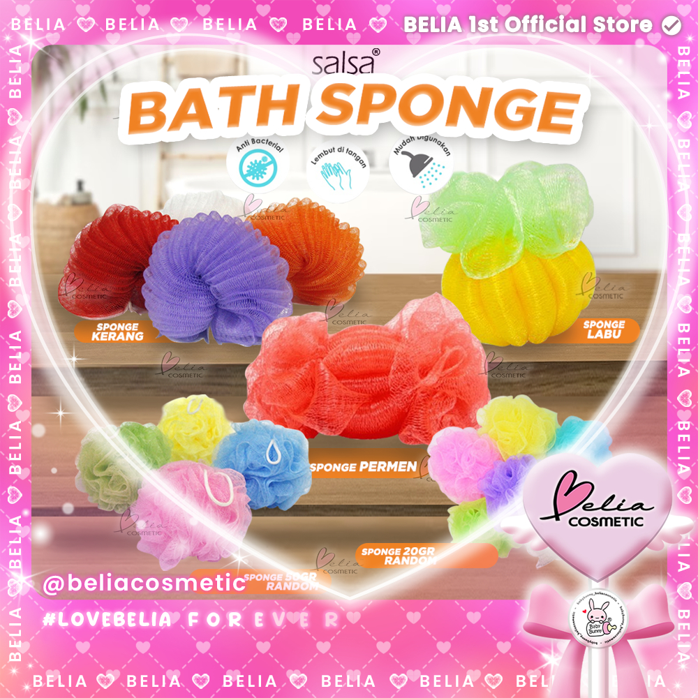 Jual BELIA Salsa Bath Sponge Labu | Permen | 20gr | Spons Mandi Semua ...