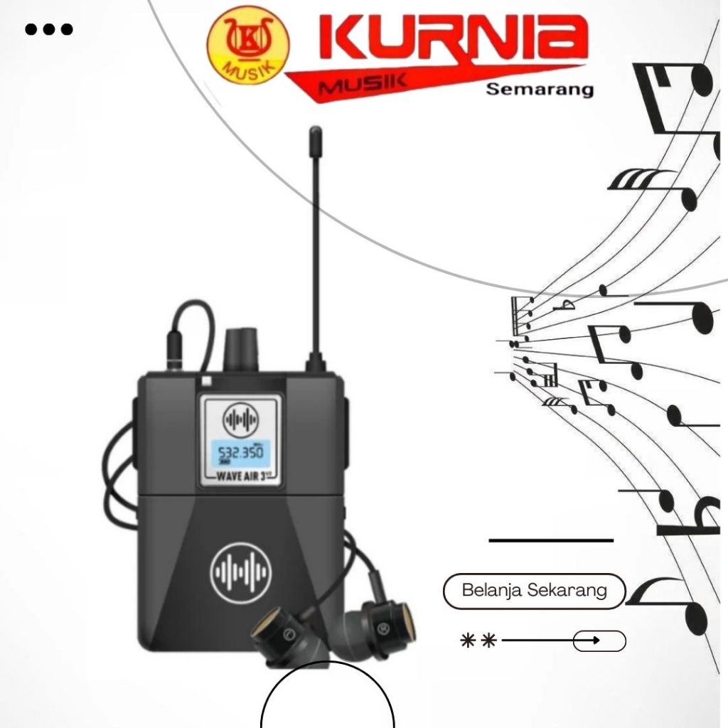 Jual Wave Audio Monitor Wave Air 3 V2 Receiver - Wireless IEM Receiver ...