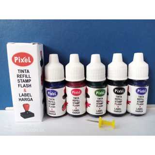 Jual PIXEL Tinta Stampel Otomatis Isi Ulang Flash Refill Stamp Ink Cap ...