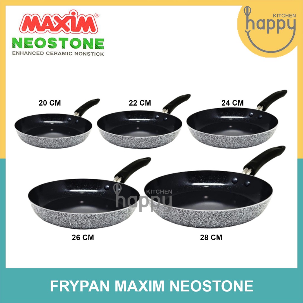Jual Frypan Maxim Neostone 20 22 24 26 28 CM Panci Wajan Keramik Anti Lengket Maxim Neo Stone ...