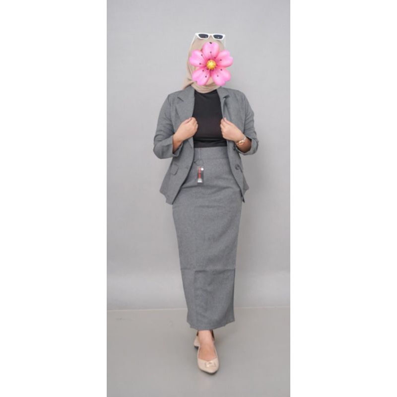 Jual ROK FORMAL MODEL SPAN REMPEL BELAKANG,ROK KERJA JUMBO | Shopee ...