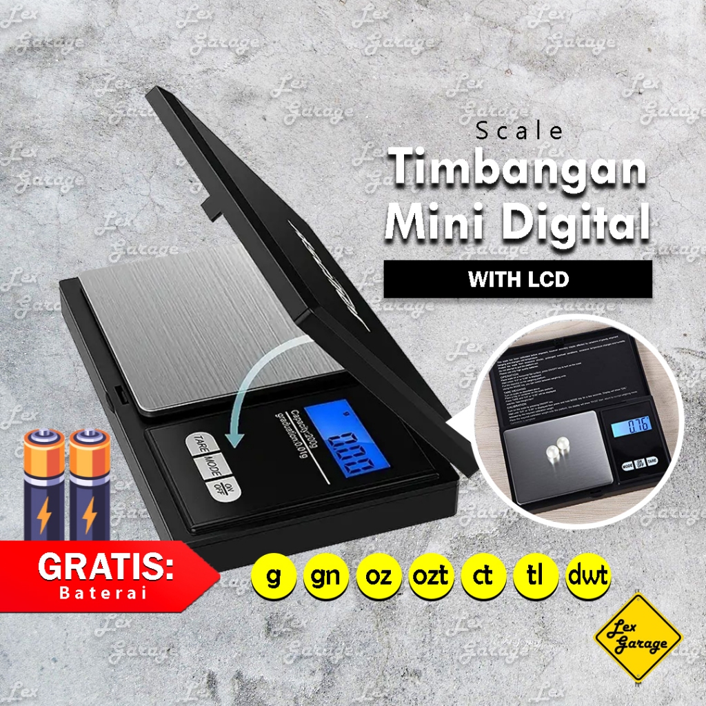 Jual Timbangan Emas Digital Akurat 0.01 gram Mini Scale 100g 200g ...