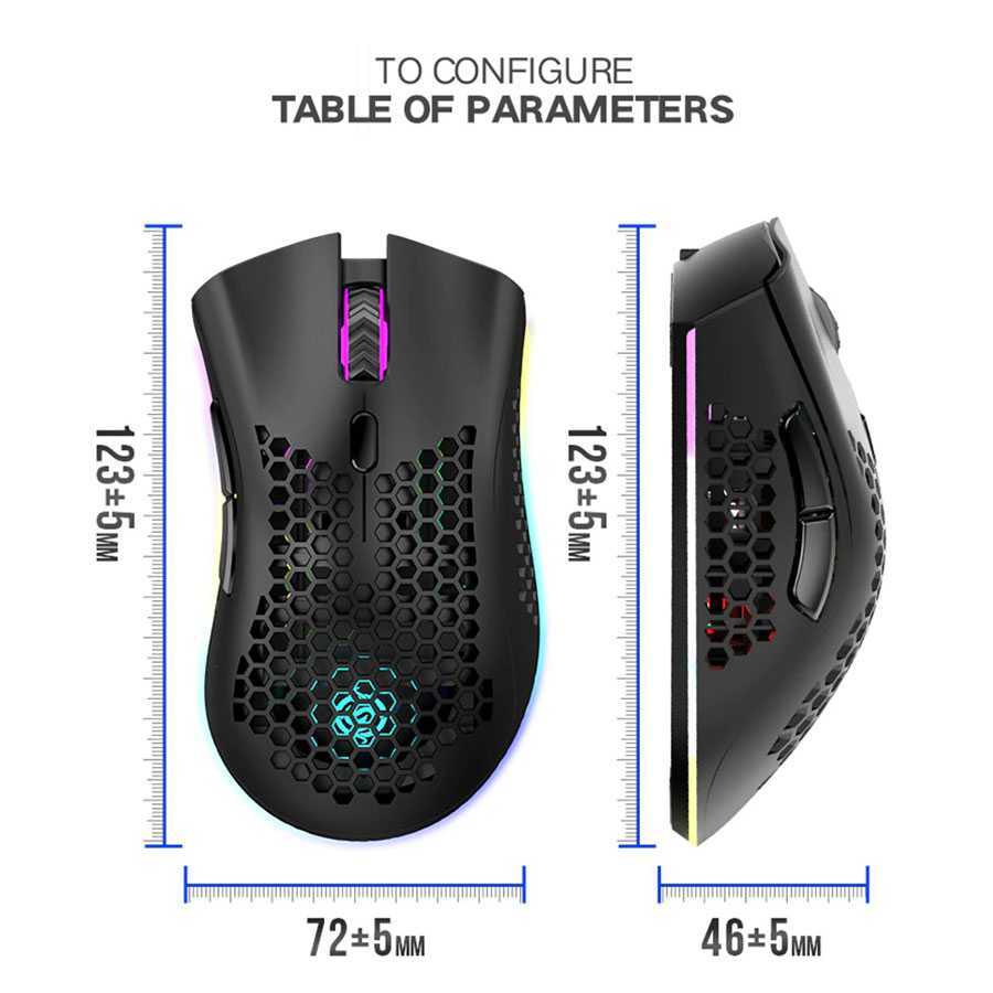Jual K-SNAKE Mouse Gaming Wireless RGB Honeycomb Rechargeable - BM600 ...