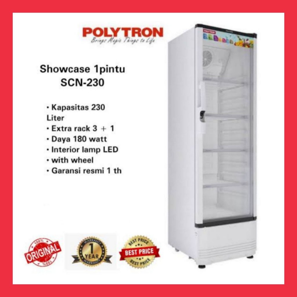 Jual Showcase Polytron 280 Liter SCN 230 (Free Ongkir Serang Banten ...