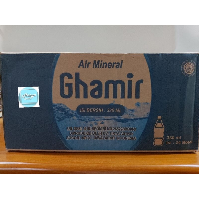 Jual 1 Kardus Ghamir Air Mineral Kemasan Isi 24 Botol @330ml | Shopee ...