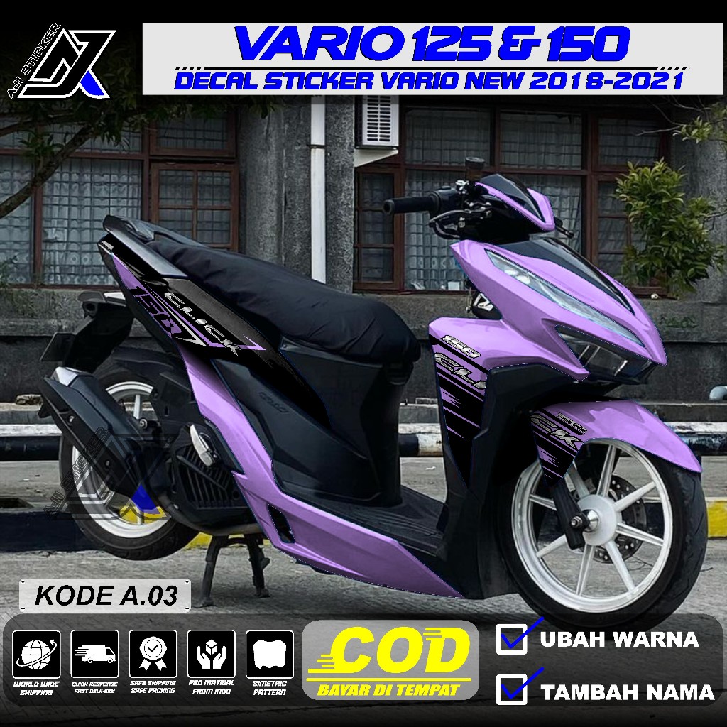 Jual (COD)Decal Stiker VARIO 125/150 NEW Full Body - Stiker Motor HONDA ...