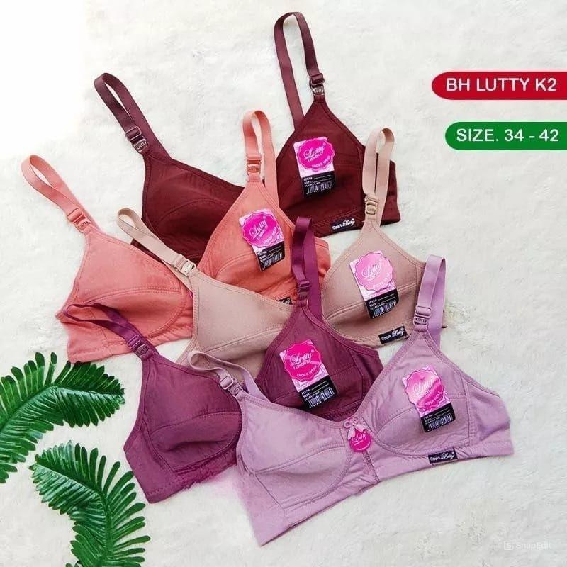 Jual Bh Bra Luttty Sport Kait 2 Kait 3/Tanpa Kawat Tanpa busa | Shopee Indonesia