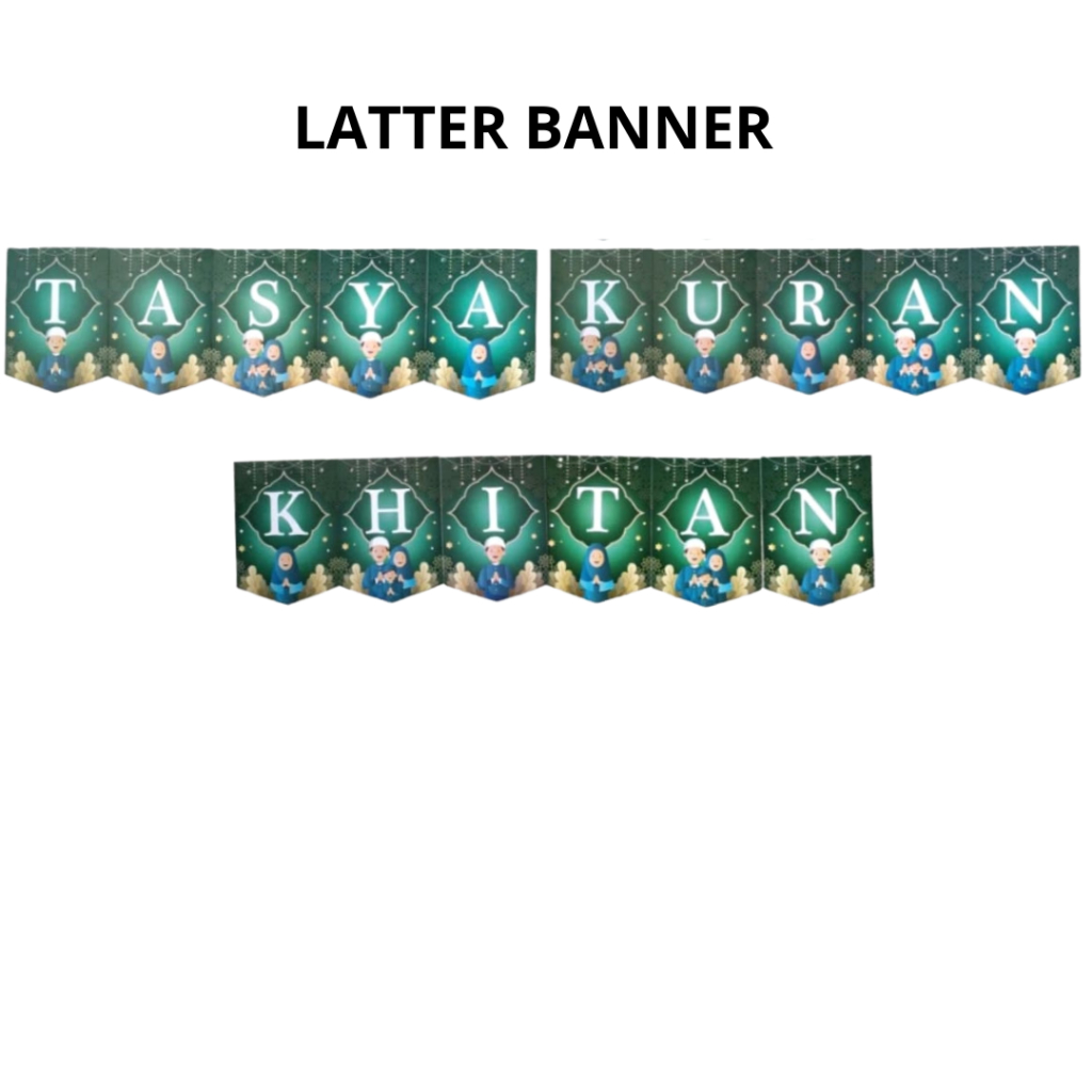 Jual MS.PARTY LATTER BANNER TASYAKURAN KHITAN / BANNER KHITAN / BUNTING ...