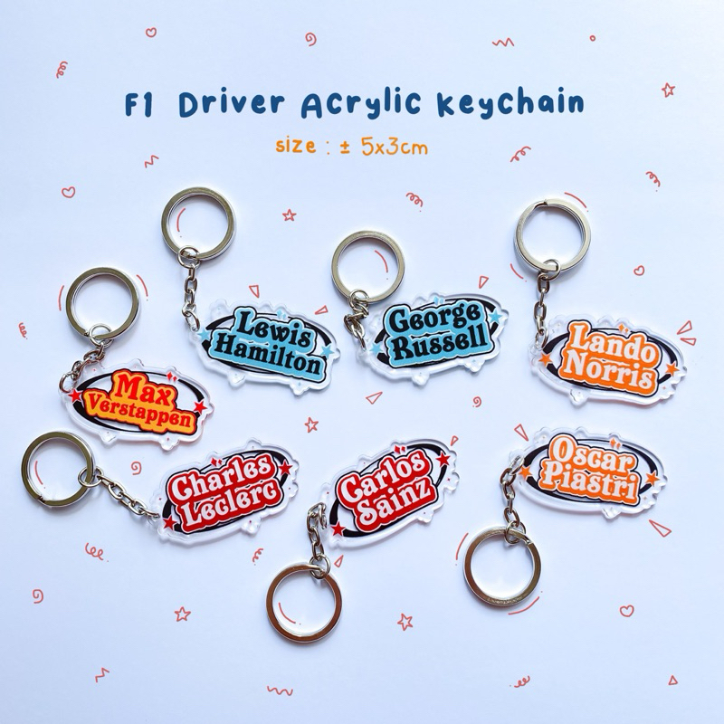 Jual [PRE-ORDER] F1 Driver Keychain Acrylic | Shopee Indonesia