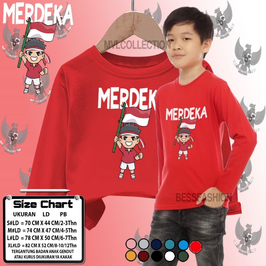 Jual BESS KAOS LENGAN PANJANG ANAK ANAK HUT RI KE 80 PAKAIAN ANAK ANAK LAKI LAKI DAN PEREMPUAN ...