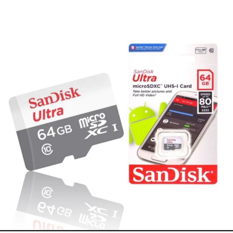 Jual Micro SD Card Sandisk Ultra 32GB - 64GB 100/Mbps | Shopee Indonesia