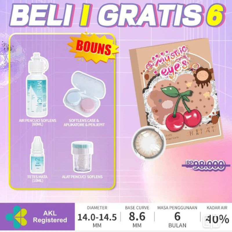Jual [ Beli 1 GRATIS 6 ] Softlens Paket : Softlens + Alat Cuci Softlens ...