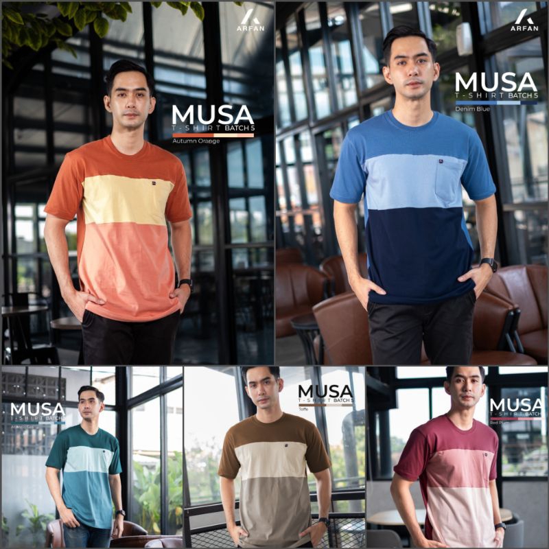 Jual MUSA T-SHIRT PREMIUM BY ARFAN ORIGINAL / 6 WARNA BARU | Shopee ...
