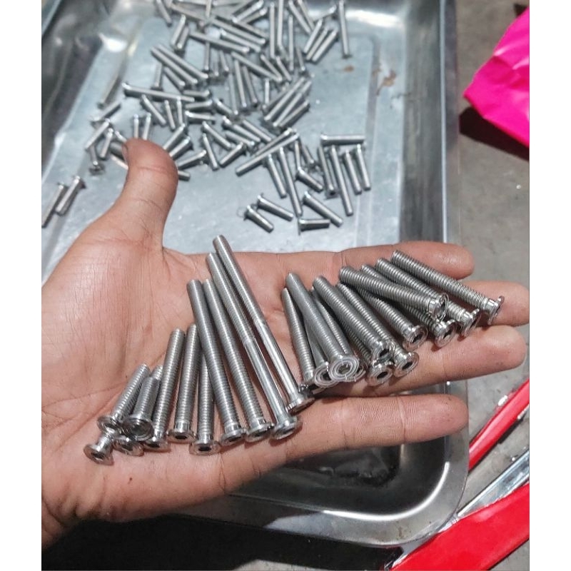 Jual BAUT L M8 / BAUT 12 /DRAT 12 L SLIM PROBOLT HANDMADE PANJANG 2CM ...