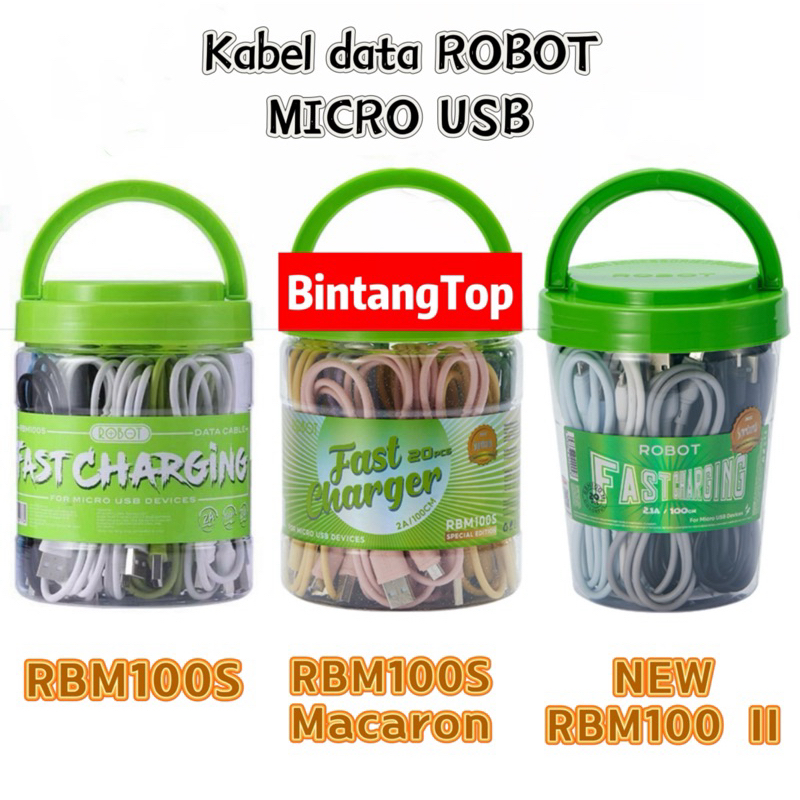 Jual Kabel data ROBOT RBM100 RBM100s micro usb 2A 100cm / kabel data ...