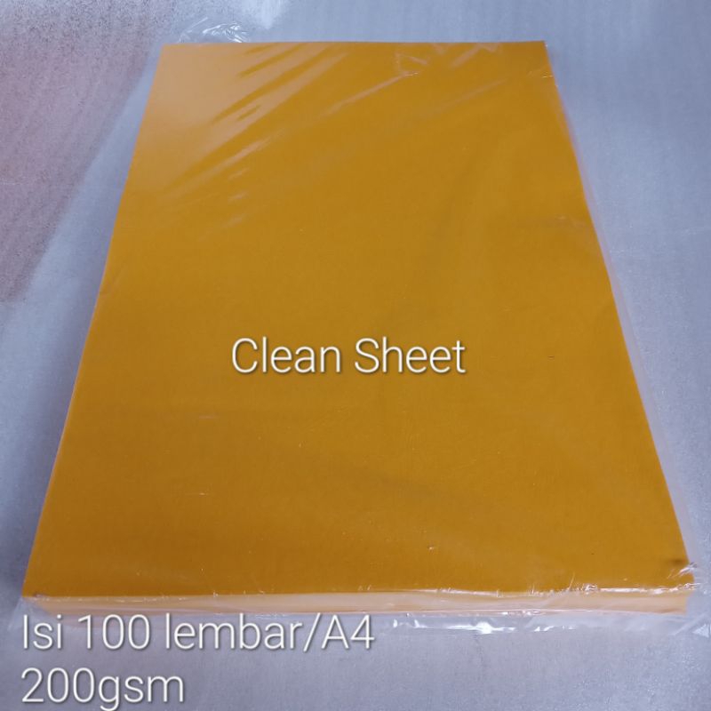 Jual Kertas cover jilid buffalo A4 200gsm kuning tua(isi 100 lembar ...