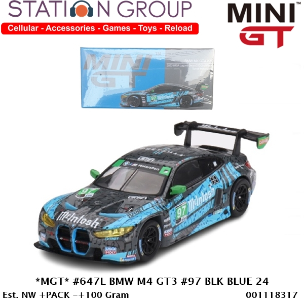 Jual MINI GT #647 BMW M4 GT3 #97 BLACK BLUE 24 - DIECAST | Shopee Indonesia