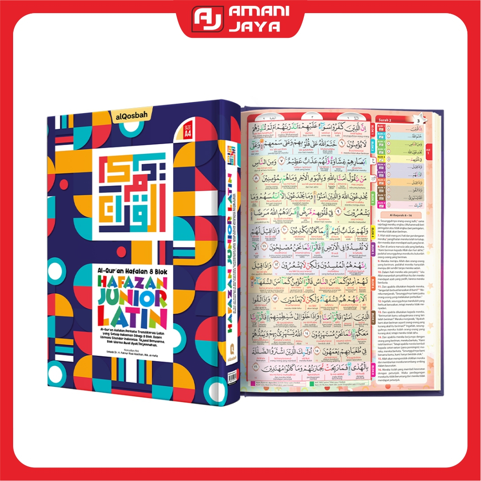 Jual Alquran Latin Hafazan Junior Latin A4 Besar Terjemah Tajwid Warna ...