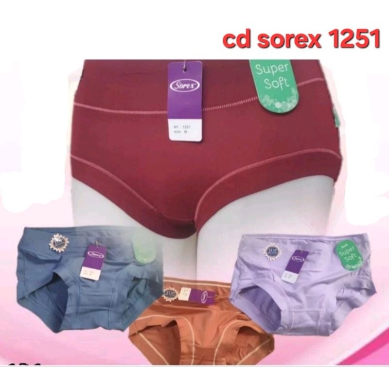 Jual paket isi 6pcs CD WANITA SOREX 1251.1255 SUPER SOFT. | Shopee ...