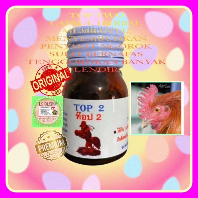 Jual top two capsul obat ayam top 2 capsul ngorok pilek impor thailand ...