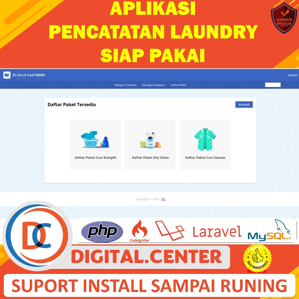 Jual APLIKASI PENCATATAN TRANSAKSI LAUNDRY SIAP PAKAI MUDAH DIGUNAKAN ...
