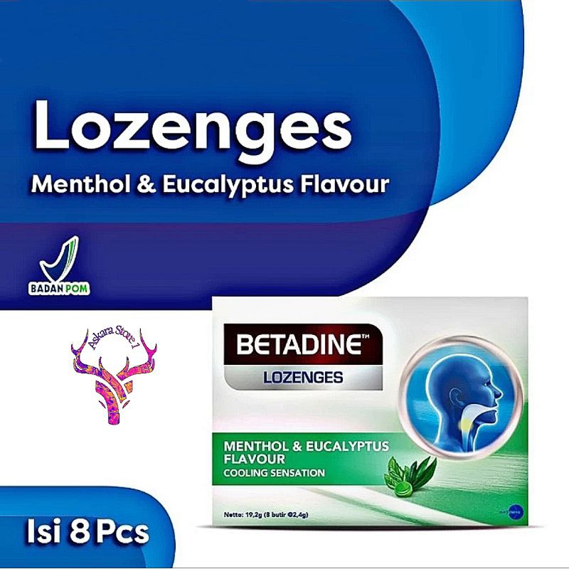 Jual Betadine Lozenges Menthol & Eucalyptus | Shopee Indonesia