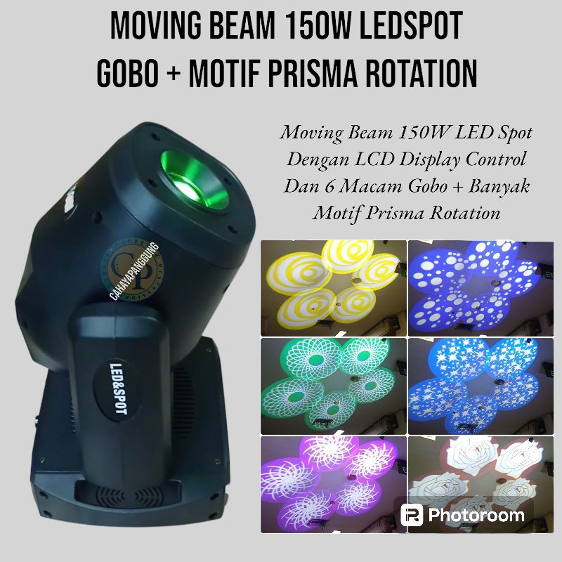 Jual Lightning Show Beam 150W LED SPOT Moving Head Lighting Full Gobo ...