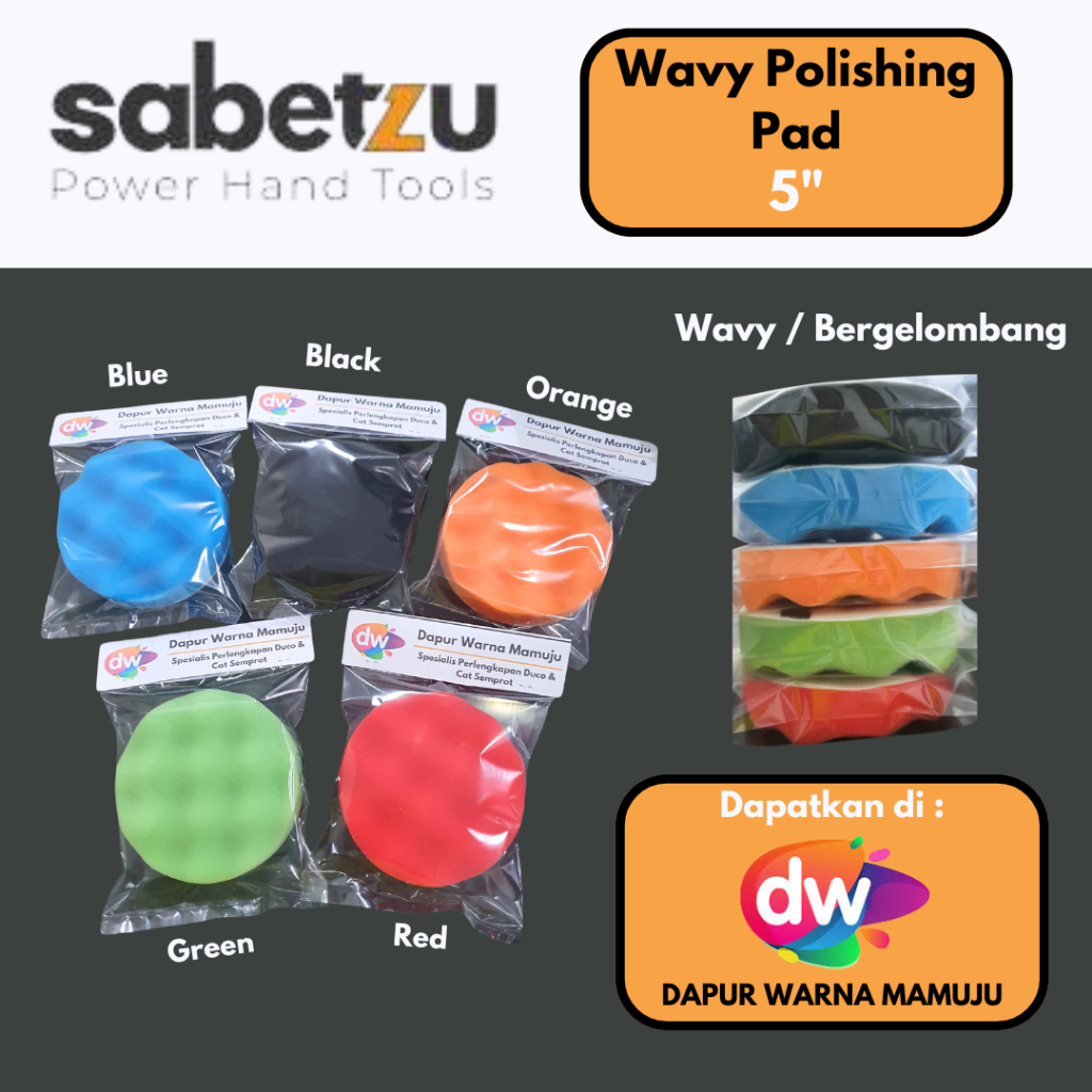 Jual Sabetzu Wavy Polishing Pad 5" (Busa Poles Sabetzu Tipe Gelombang 5 ...