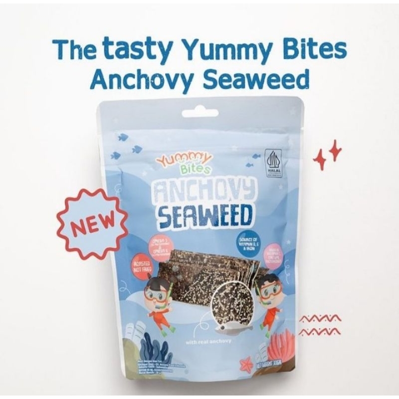 Jual Yummy Bites Cheesy Seaweed Snack Rumput Laut Crispy Cemilan Anak ...