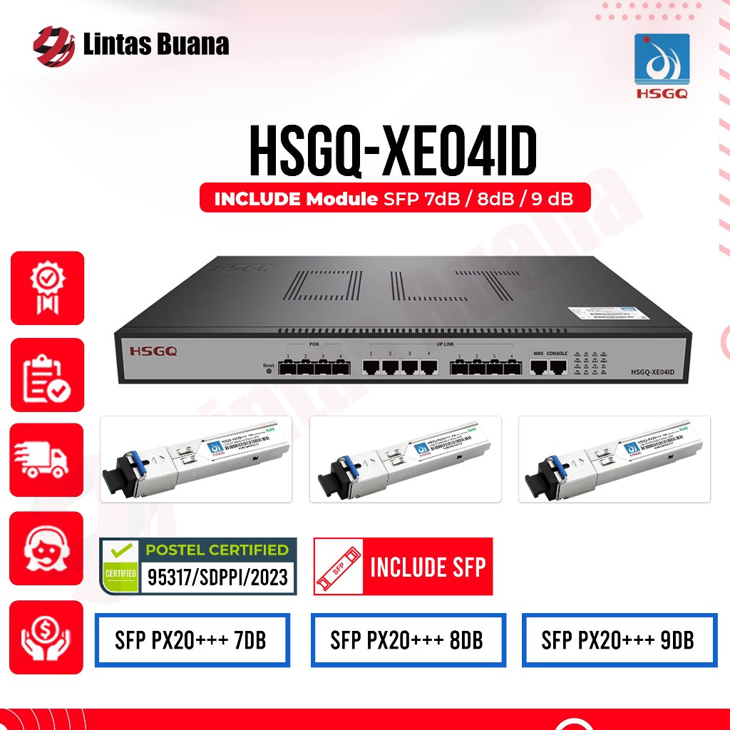 Jual OLT HSGQ-XE04ID 4port EPON OLT 10G Uplink AC+12V DC FREE HSGQ SFP module | Shopee Indonesia