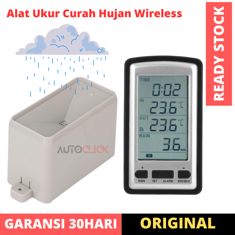 Jual Wireless Rain Meter Gauge Display 433MHz Frequency RCC ...