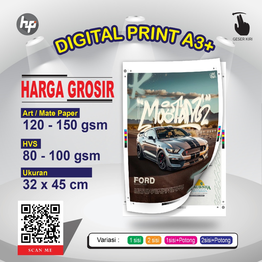 Jual Cetak / Digital Print A3 Plus Kertas Art Paper, Hvs Up to 150 gr ...