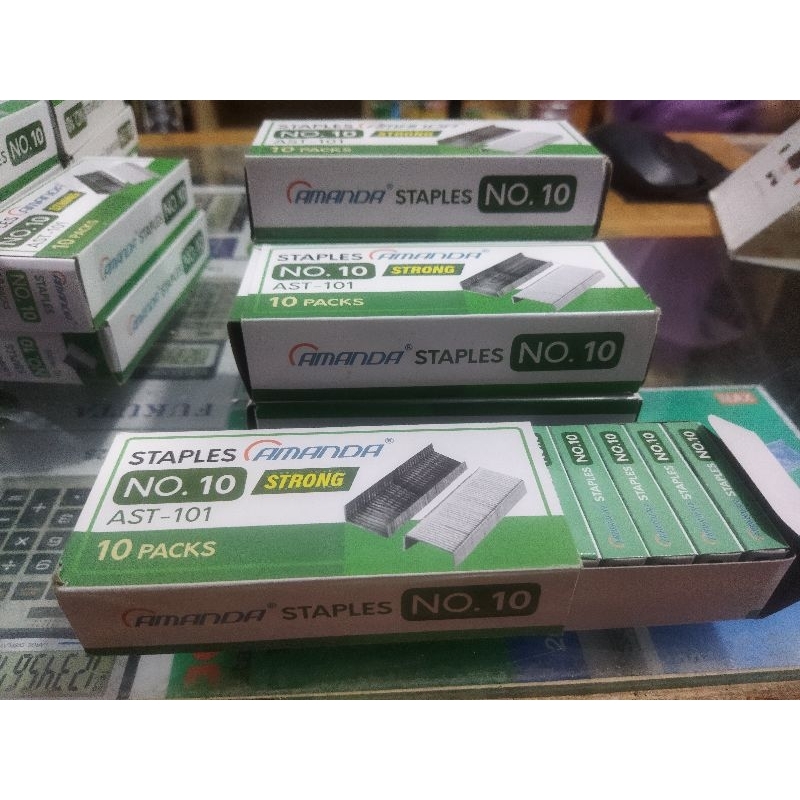 Jual Isi staples/refill stapler amanda no.10 | Shopee Indonesia