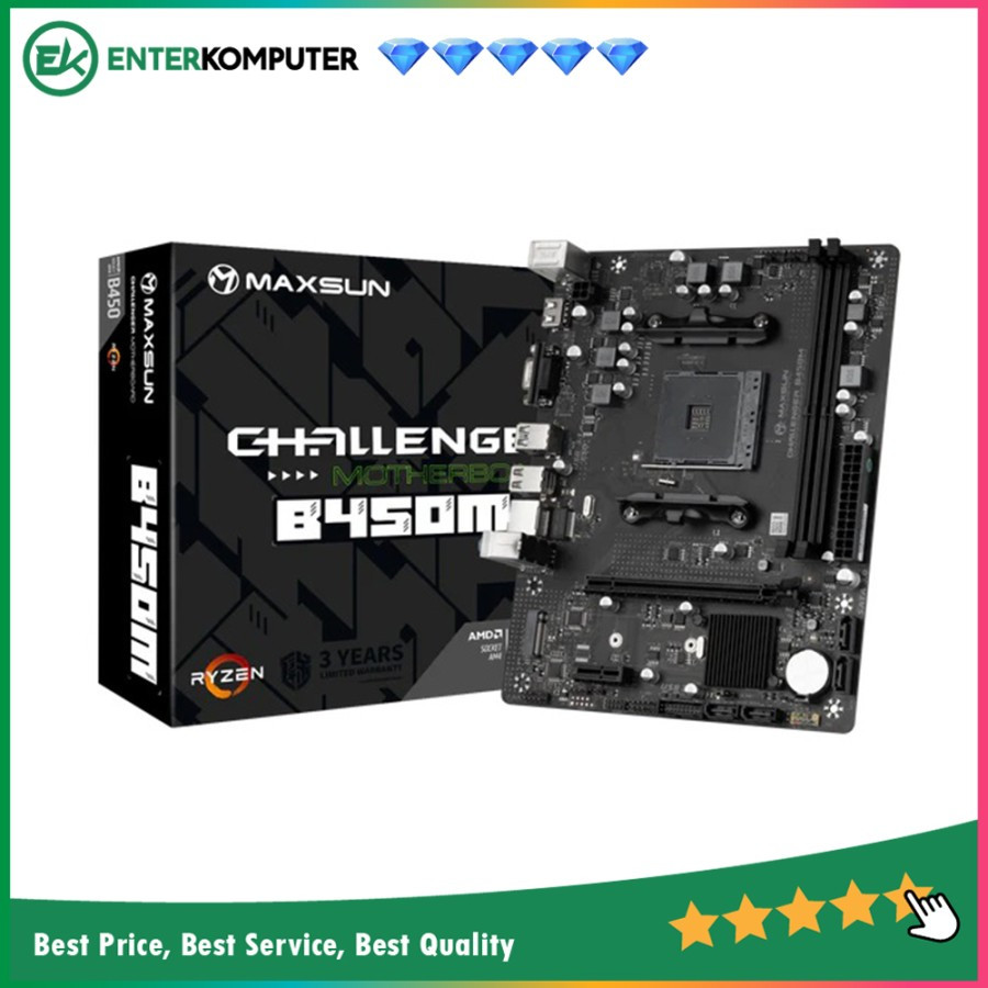 Jual MAXSUN Challenger B450M - AM4 AMD B450 DDR4 USB3.2 SATA3 - Motherboard | Shopee Indonesia