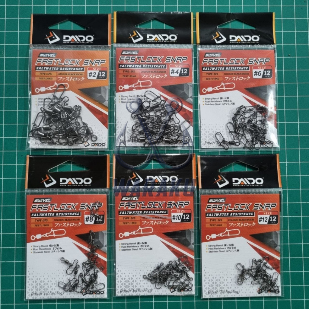 Jual Kili Snap Daido Fastlock Rolling Swivel Snap Saltwater | Shopee ...