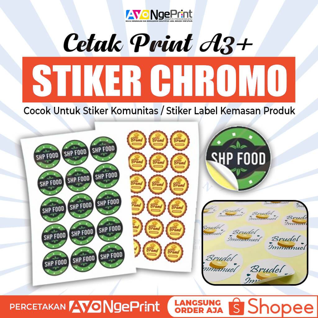 Jual Cetak Stiker Chromo A3+ / Print Sticker Kromo A3+ / Stiker Label ...
