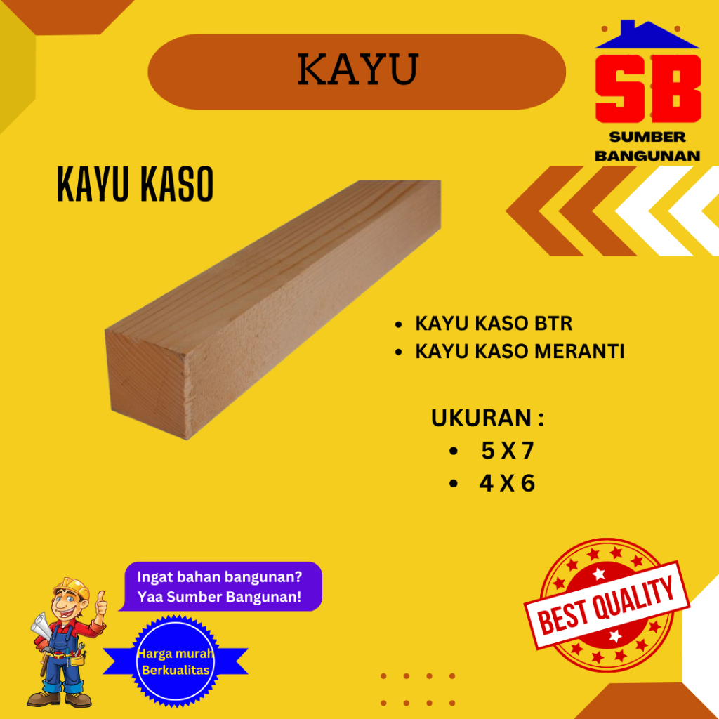 Jual KAYU KASO 4X6 5X7 MERANTI FULL 4 METER 1 IKAT 6 BATANG - 1 BATANG ...